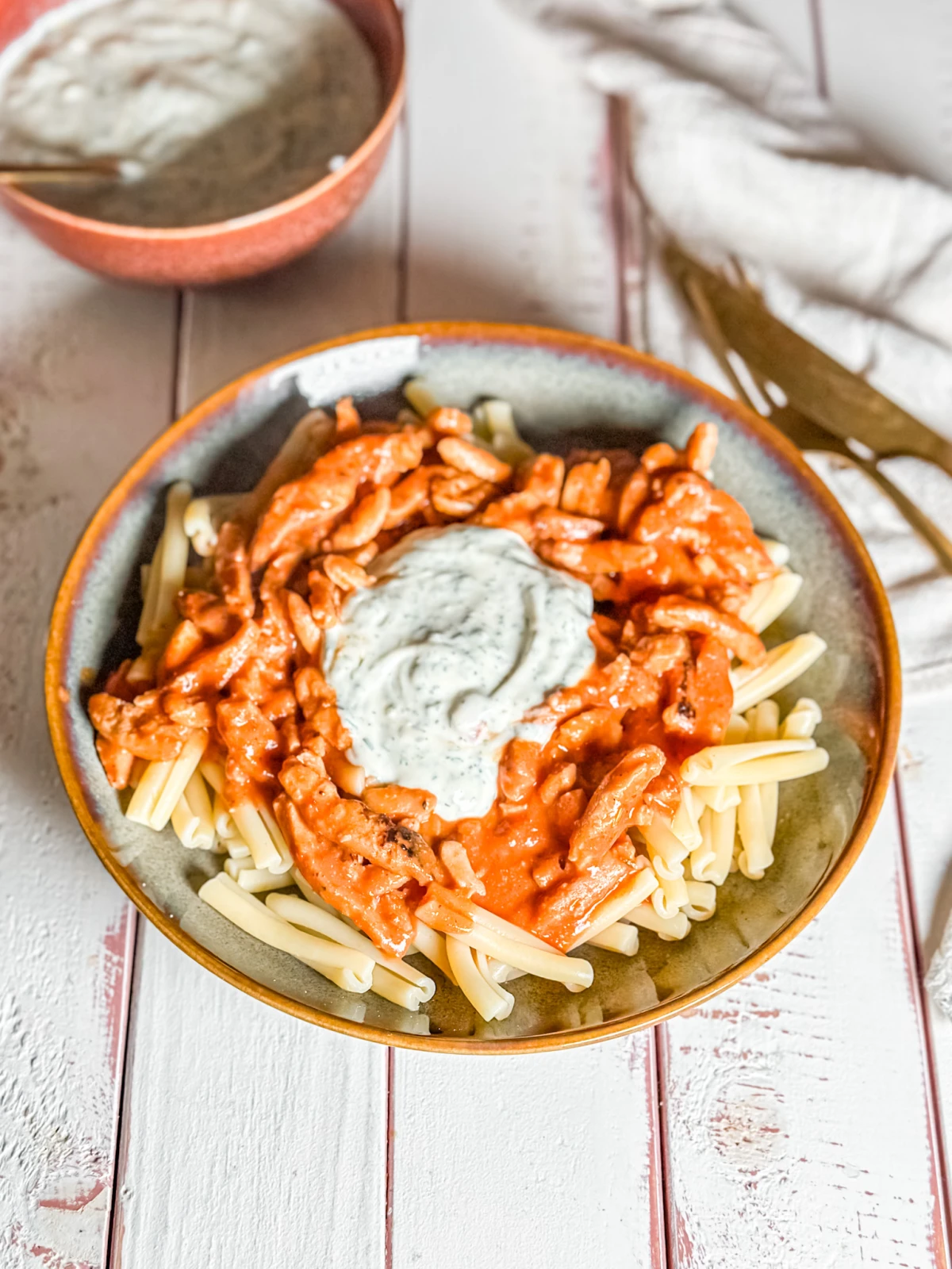 Schnelle Gyros-Pasta | Herbivora Rezept – vegan
